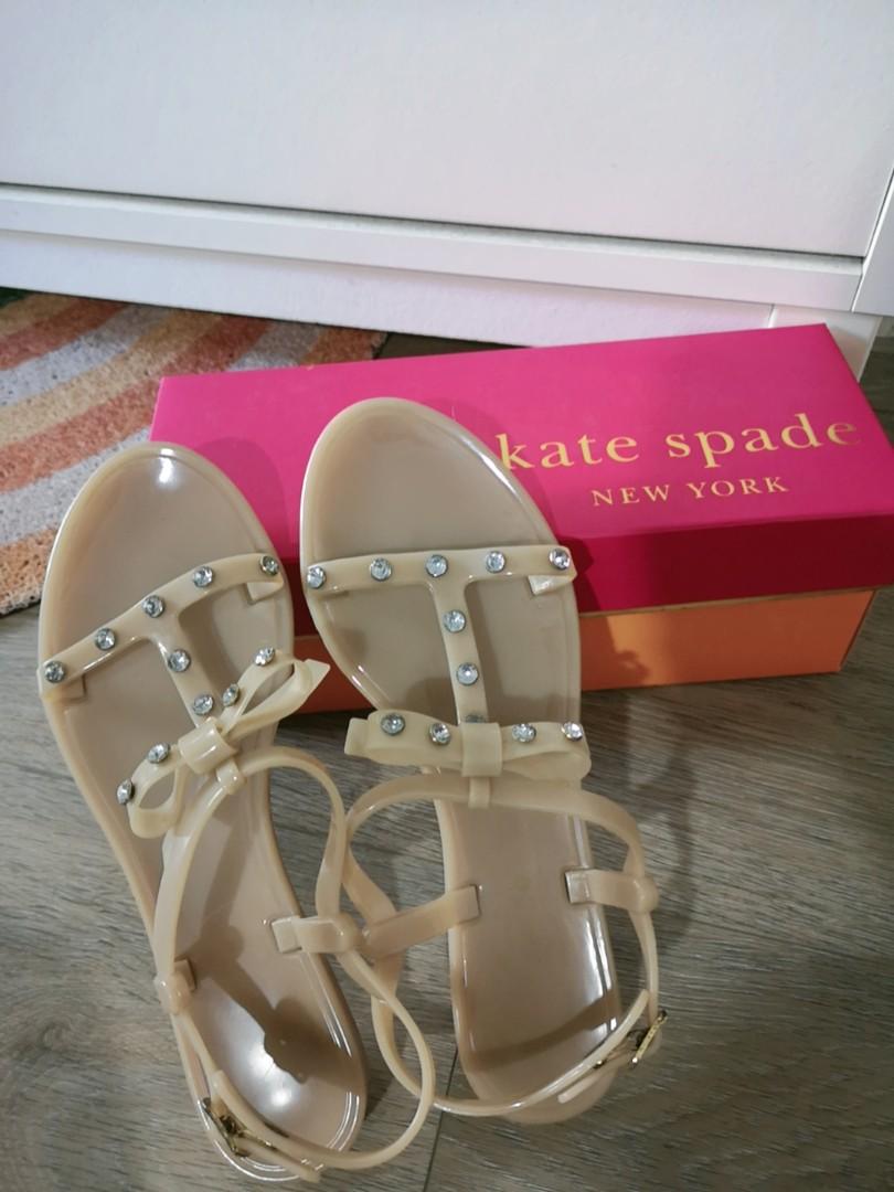 Kate Spade/Jelly/Neutral, Women's Fashion, Footwear, Sandals on Carousell