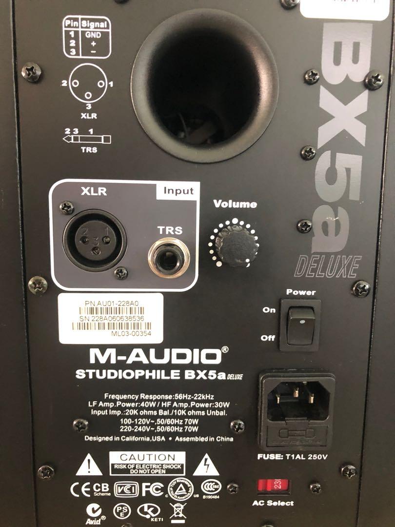 M-AUDIO STUDIOPHILE BX5a DELUXE Powered Monitors/Speakers Pair (Black ...
