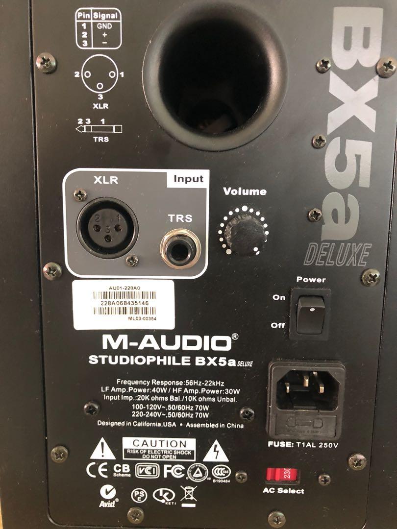 M-AUDIO STUDIOPHILE BX5a DELUXE Powered Monitors/Speakers Pair (Black ...