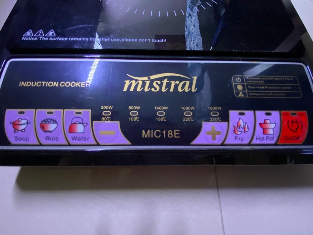 Mistral Induction Cooker MIC18E, TV & Home Appliances, Kitchen ...
