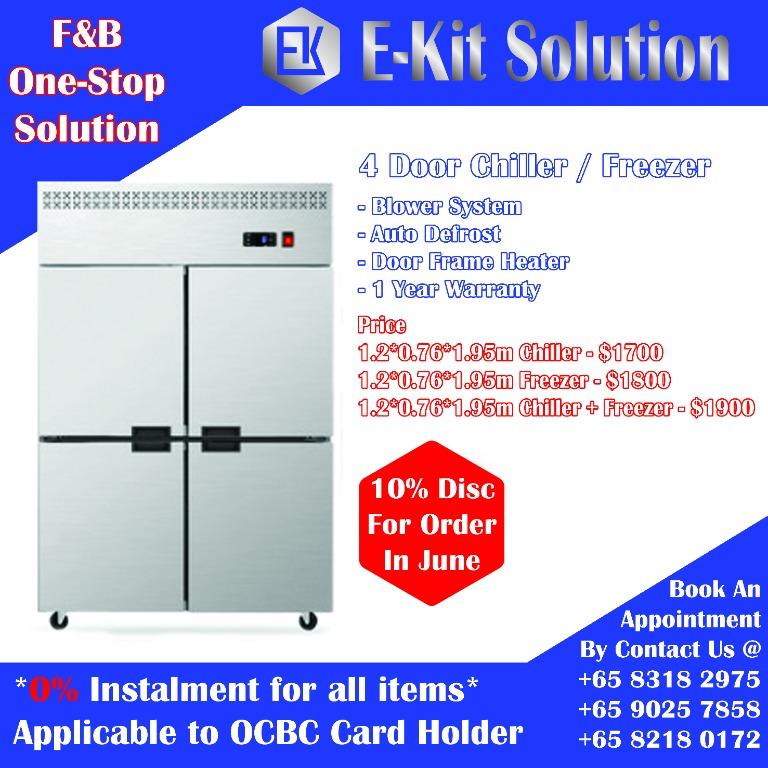 *New Promo* 4 Door Commercial Chiller/Freezer (Blower System), TV ...