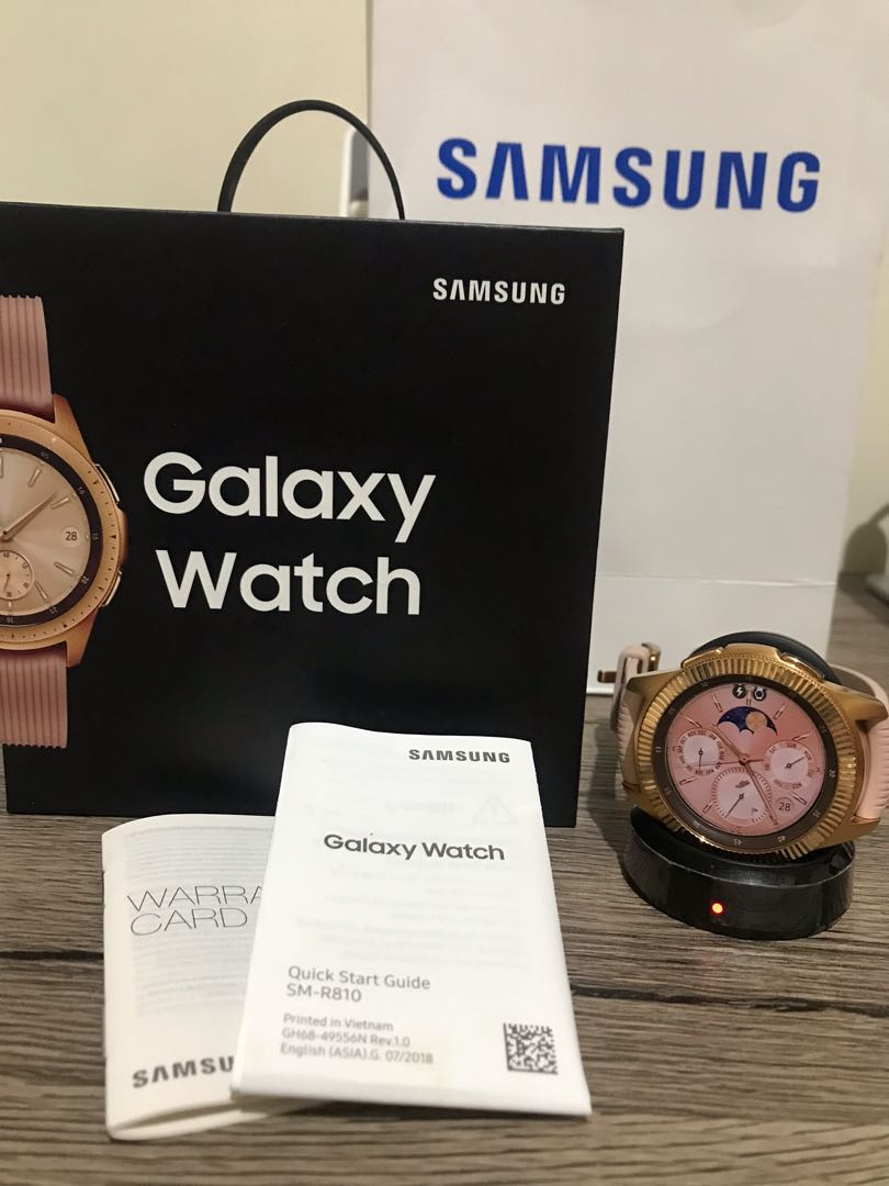 Original Samsung Galaxy Watch Rose Gold 42mm, Women's Fashion, Watches ...