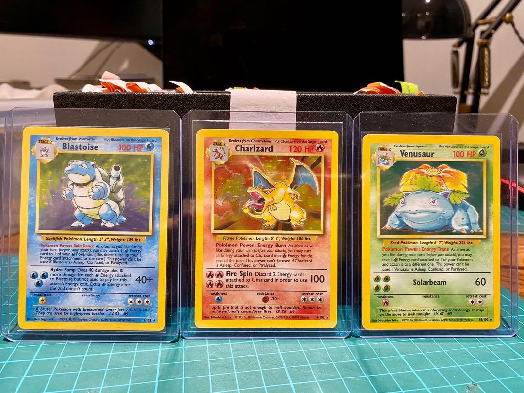 Pokémon Base Set Starter Trio, Hobbies & Toys, Toys & Games on Carousell