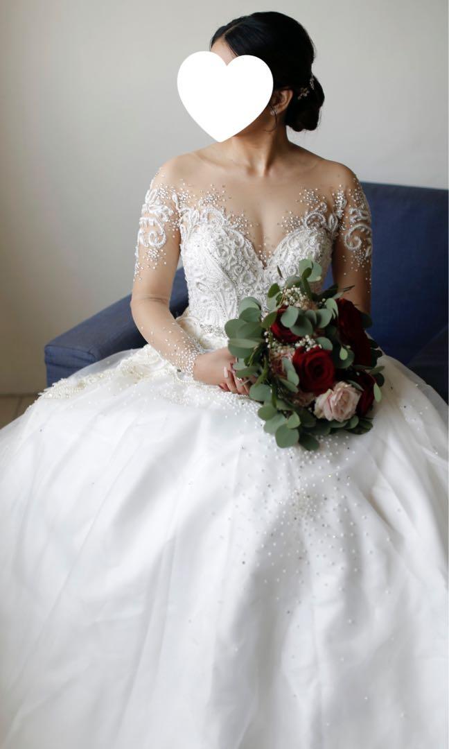 Preloved Two Way Wedding Gown, Women's Fashion, Dresses & Sets, Evening ...