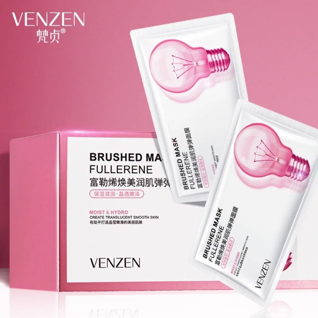 [Ready stock] Venzen Fullerene Brushed Mask, Beauty & Personal Care ...