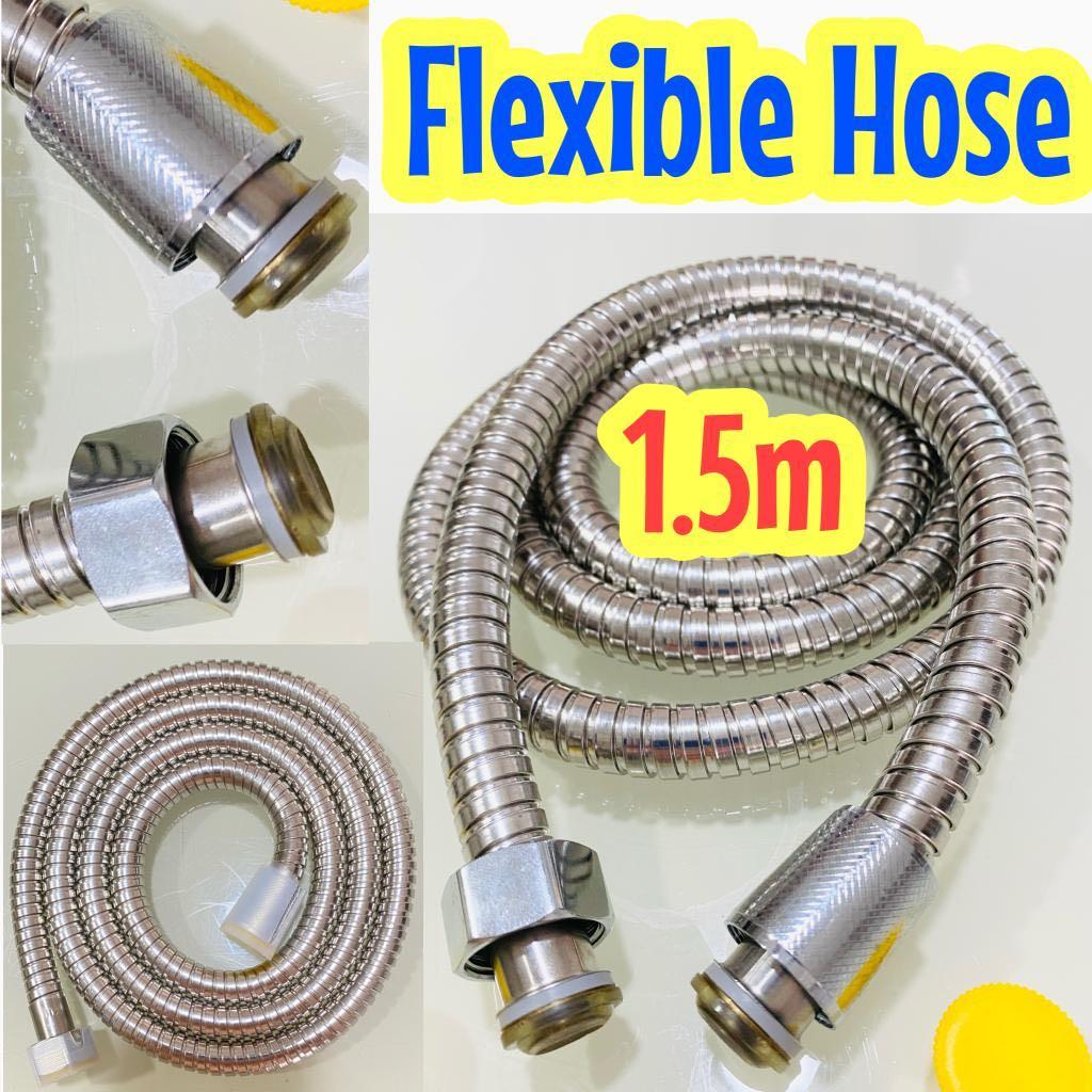 Flexible Shower Hose - Shower Head Hand Held . 3 Modes Spray Wall Mount ...