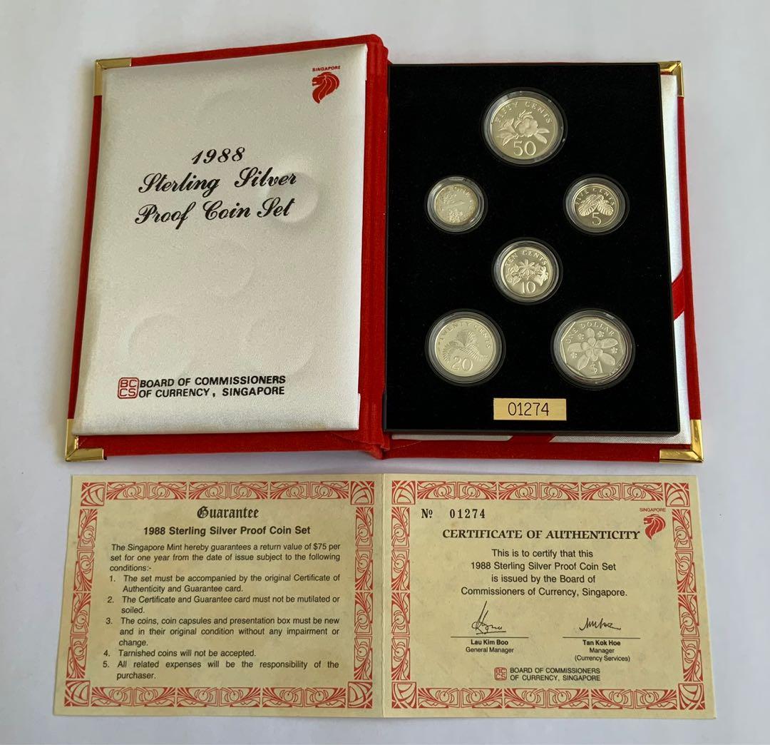Singapore 1988 Sterling Silver Proof Coin Set, Hobbies & Toys ...