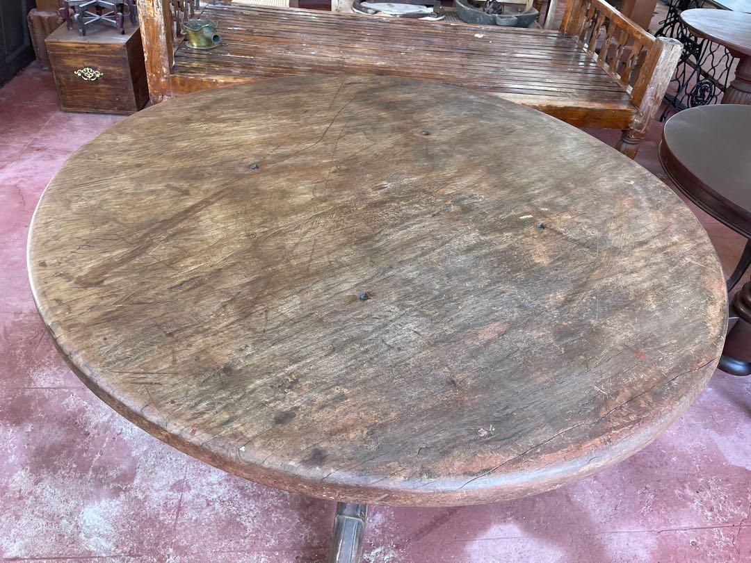 Solid magkuno round table, Furniture & Home Living, Furniture, Tables ...