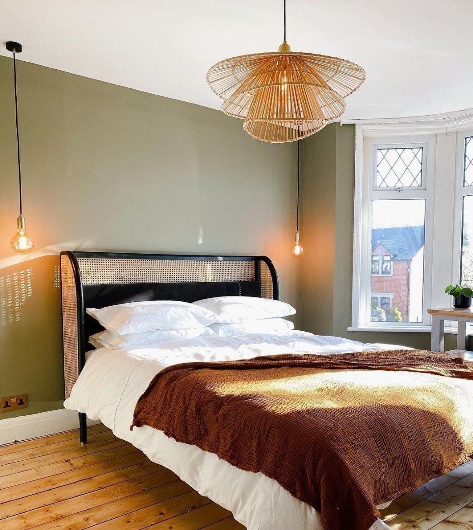 Mahogany and Solihiya queen size bed, Furniture & Home Living ...