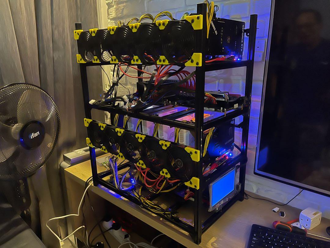 Starter Kit GPU Mining Rig Skeleton Frame, Computers & Tech, Parts ...