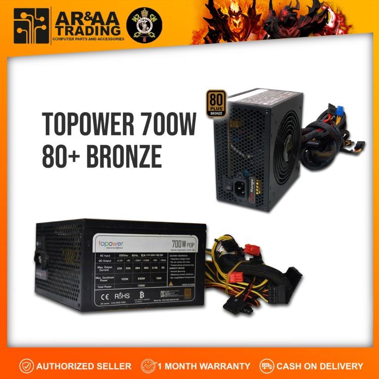 True Rated PSU 700watts Topower 80+ bronze, Computers & Tech, Parts ...