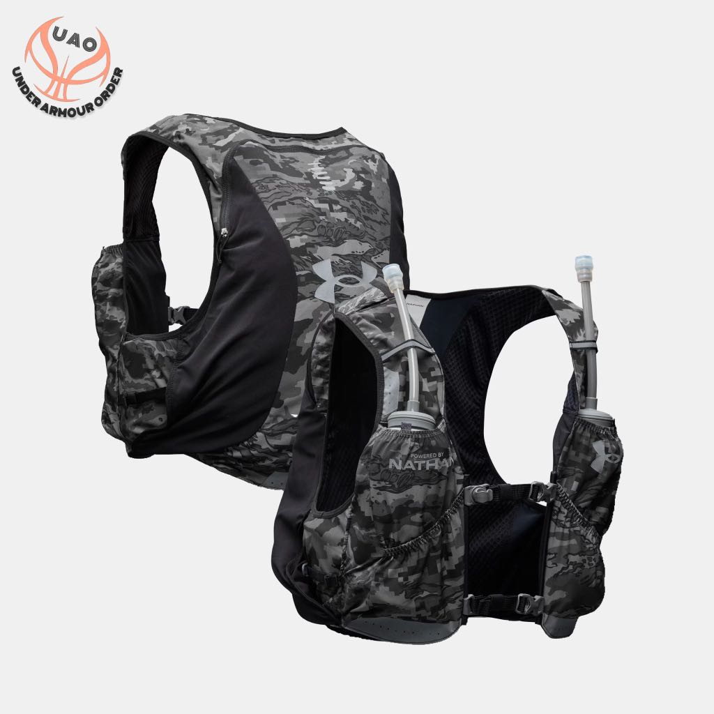 【預訂產品】Under Armour UA x Nathan Infinite 8L Race Vest 跑步 跑山 功能背心 附 水樽 ...