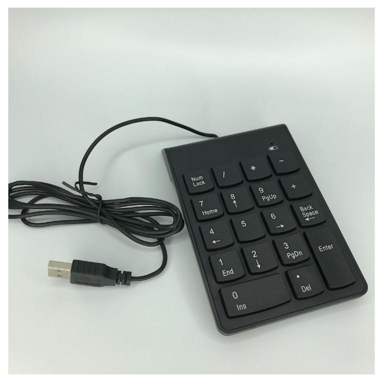 USB Numeric Keypad Mini Number Pad Numpad 18 Keys Keyboard for Laptop Desktop PC Pro, Computers ...