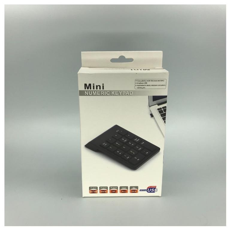 USB Numeric Keypad Mini Number Pad Numpad 18 Keys Keyboard for Laptop Desktop PC Pro, Computers ...