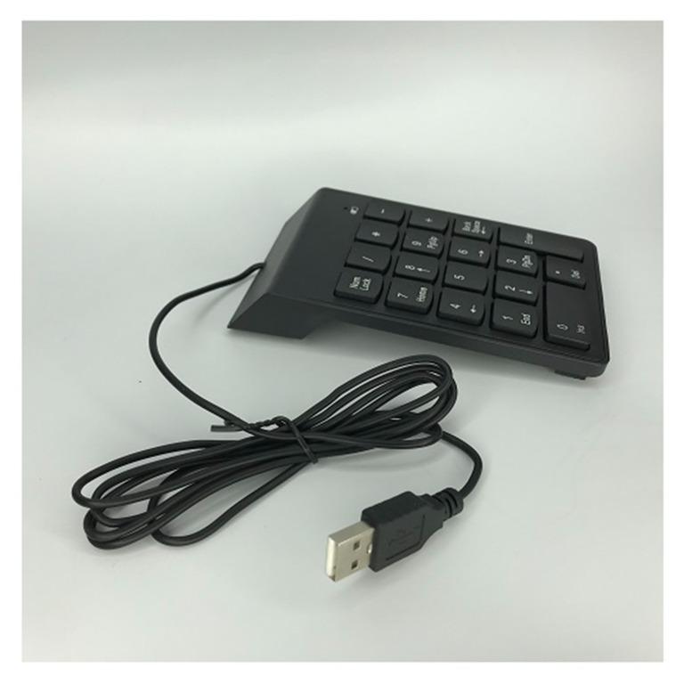 USB Numeric Keypad Mini Number Pad Numpad 18 Keys Keyboard for Laptop Desktop PC Pro, Computers ...