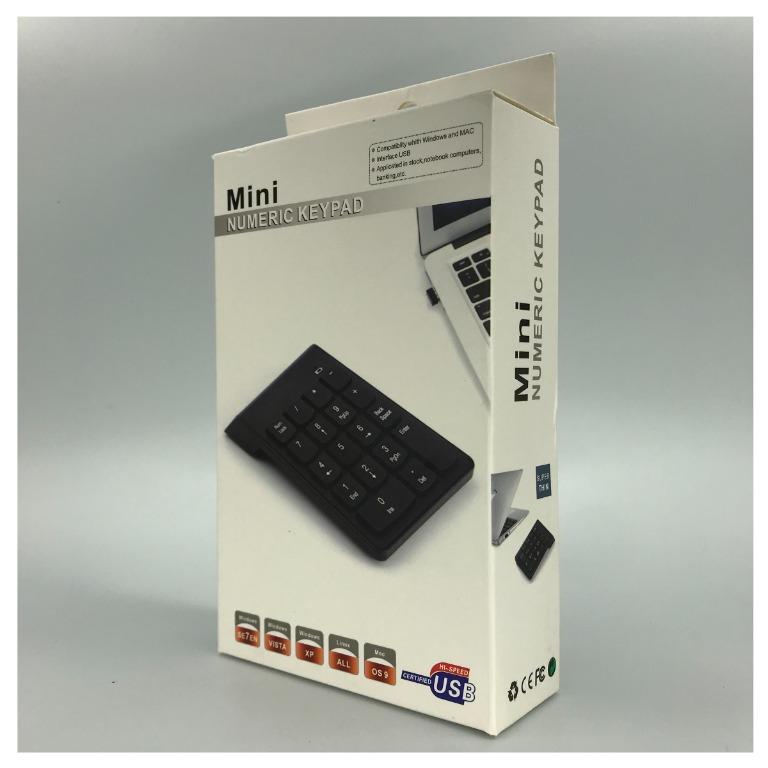 USB Numeric Keypad Mini Number Pad Numpad 18 Keys Keyboard for Laptop Desktop PC Pro, Computers ...