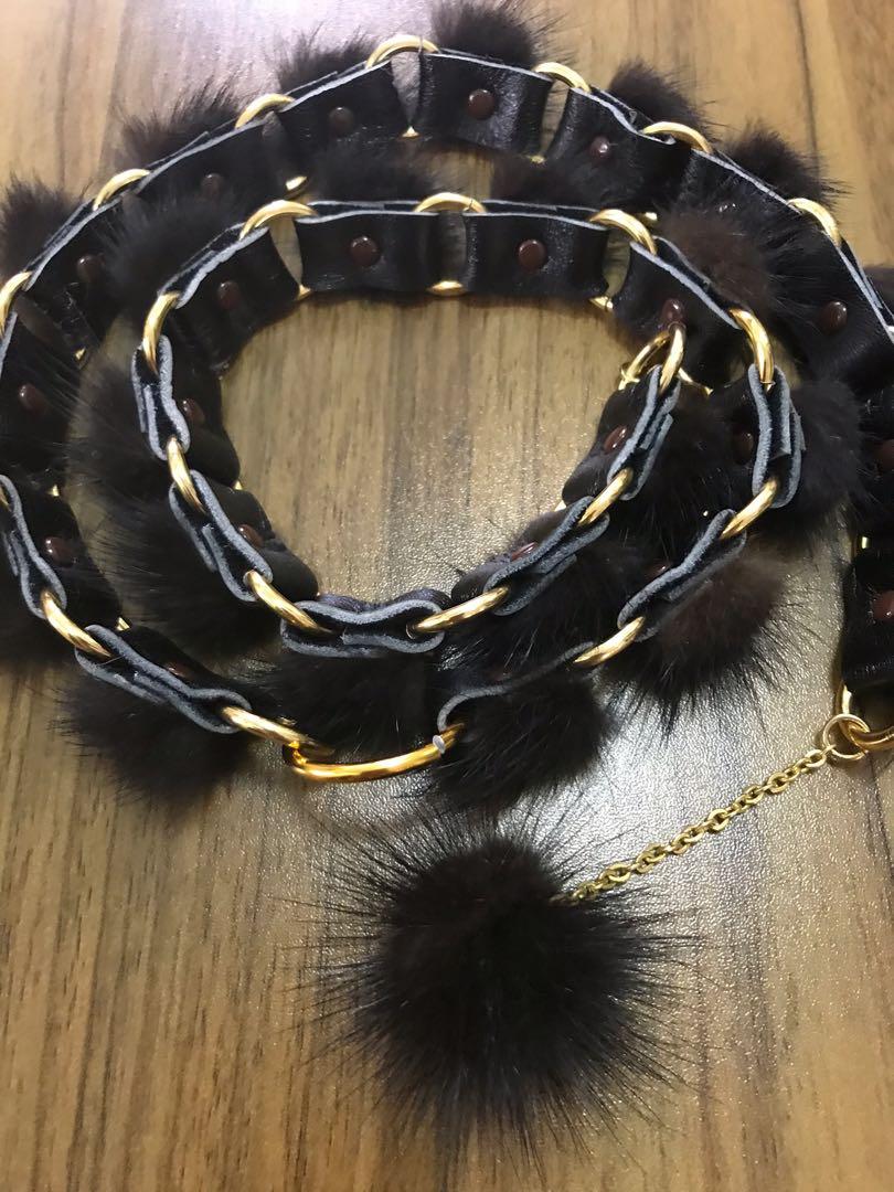 Vintage furry belt, Women's Fashion, Watches & Accessories, Belts on ...
