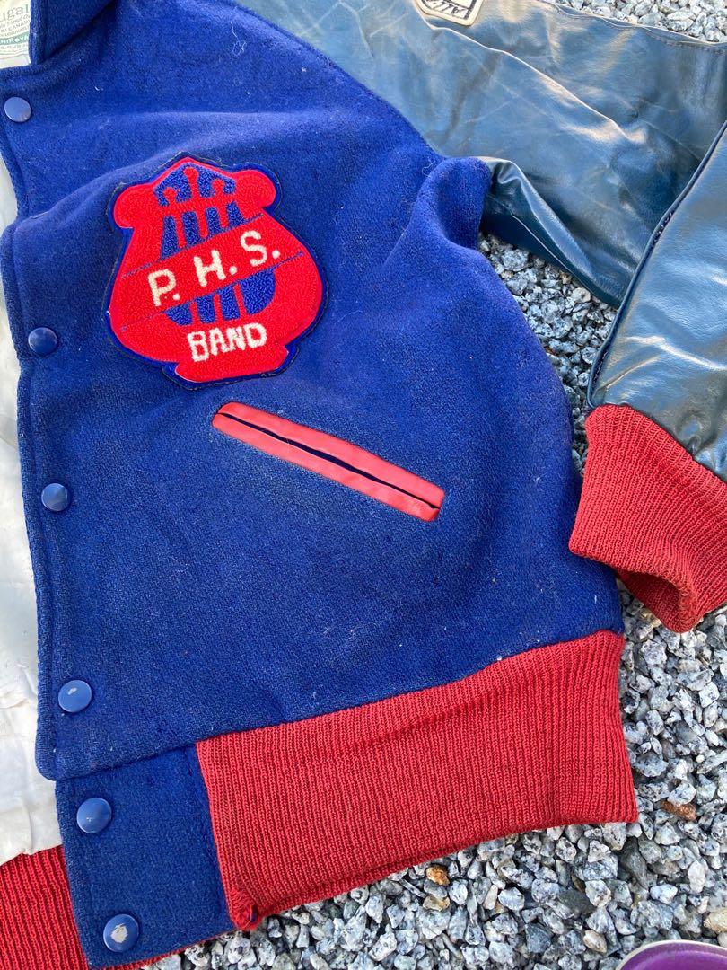 Vintage Leather Arms Varsity Jacket, Men's Fashion, Clothes, Outerwear ...