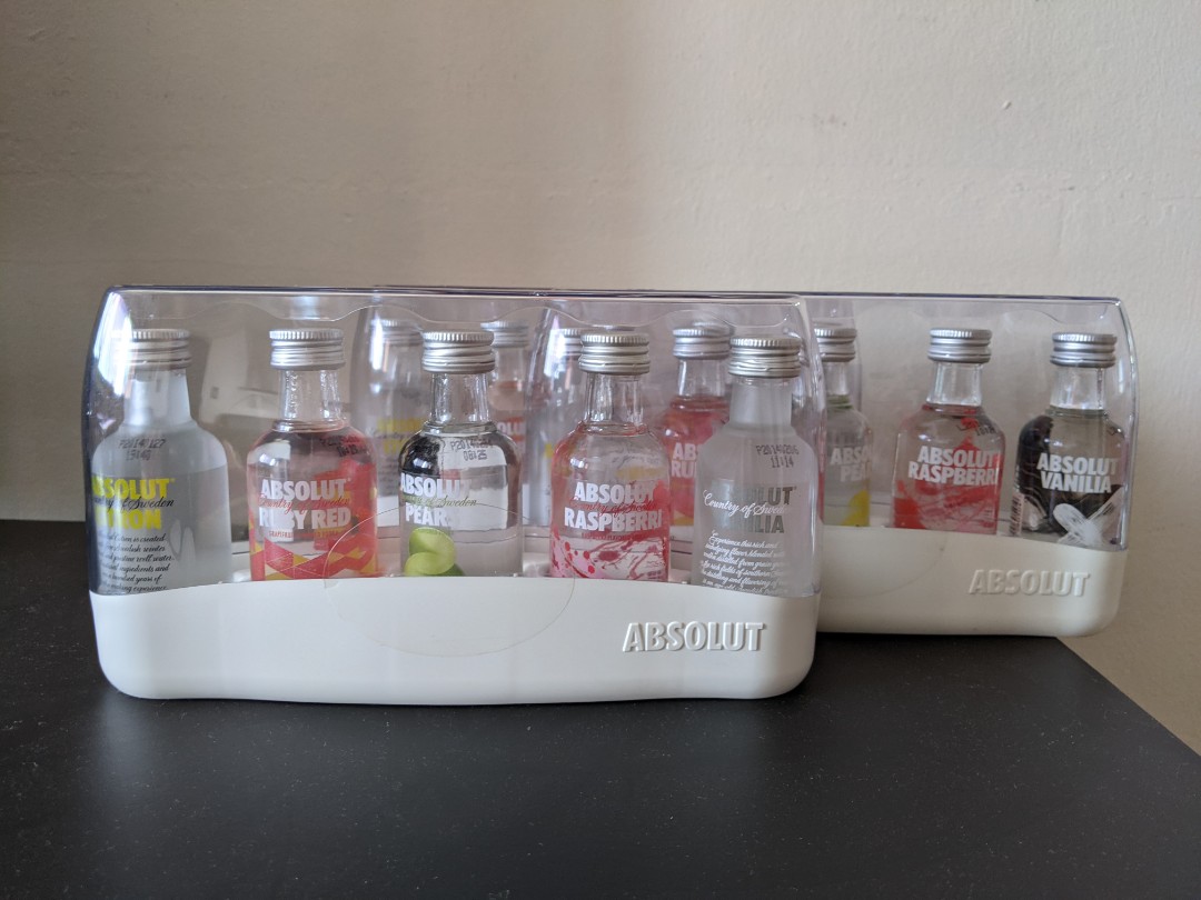 Absolut Vodka mini set x 3, Food & Drinks, Alcoholic Beverages on Carousell