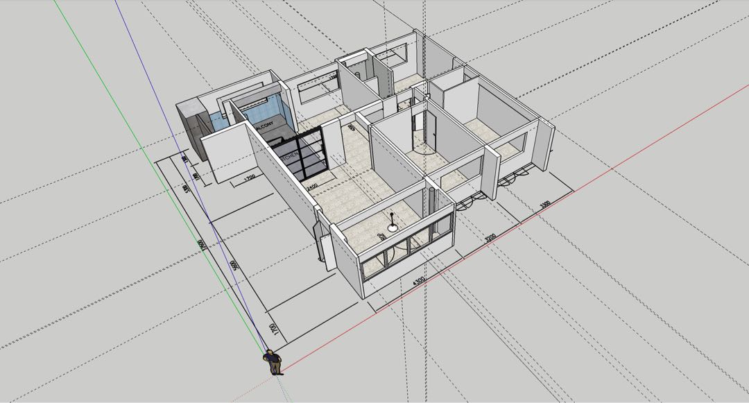 Basic 3D Sketchup Model for HDB Flats, Furniture & Home Living, Home ...
