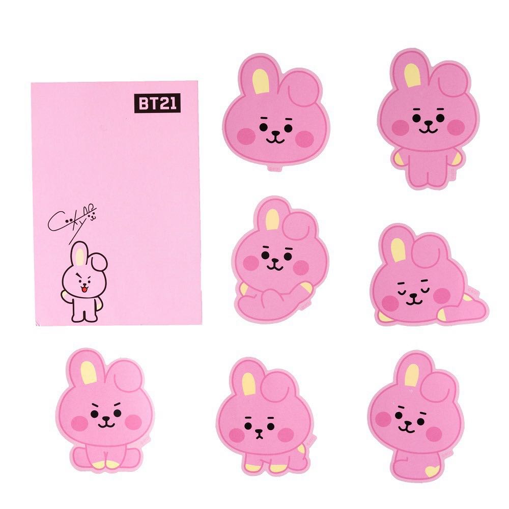 BT21 Baby Cooky 7pcs Waterproof Stickers, Hobbies & Toys, Memorabilia ...