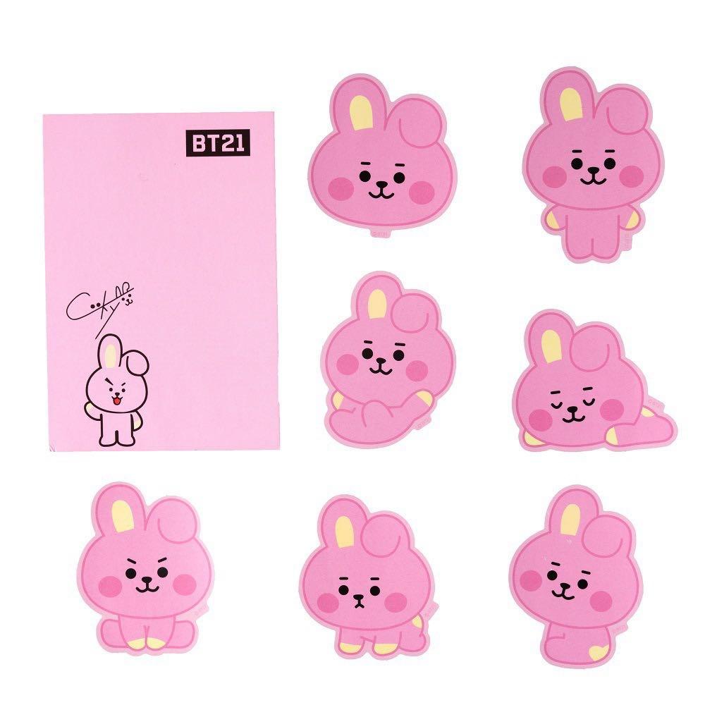 BT21 Baby Cooky 7pcs Waterproof Stickers, Hobbies & Toys, Memorabilia ...