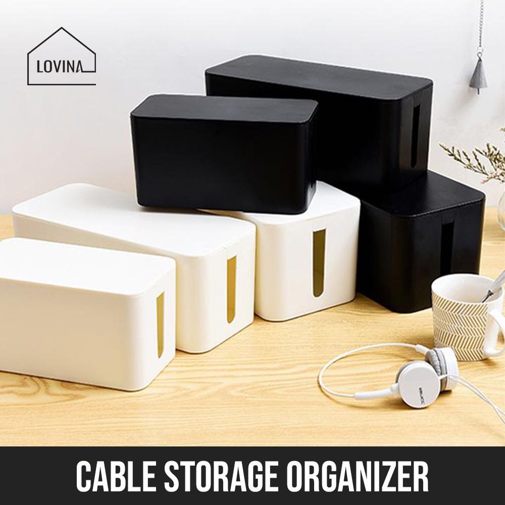 Cable Storage Organiser Management Box Organizer Extension Computer ...