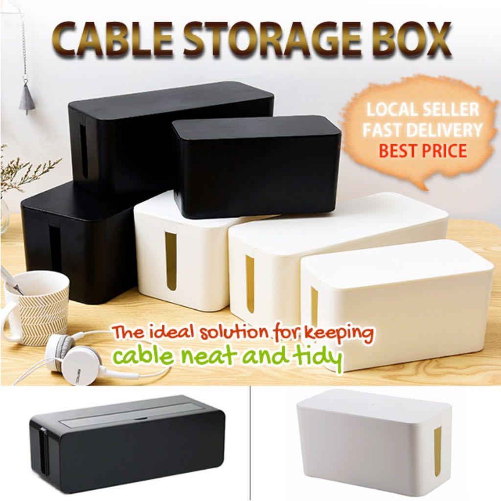 Cable Storage Organiser Management Box Organizer Extension Computer ...