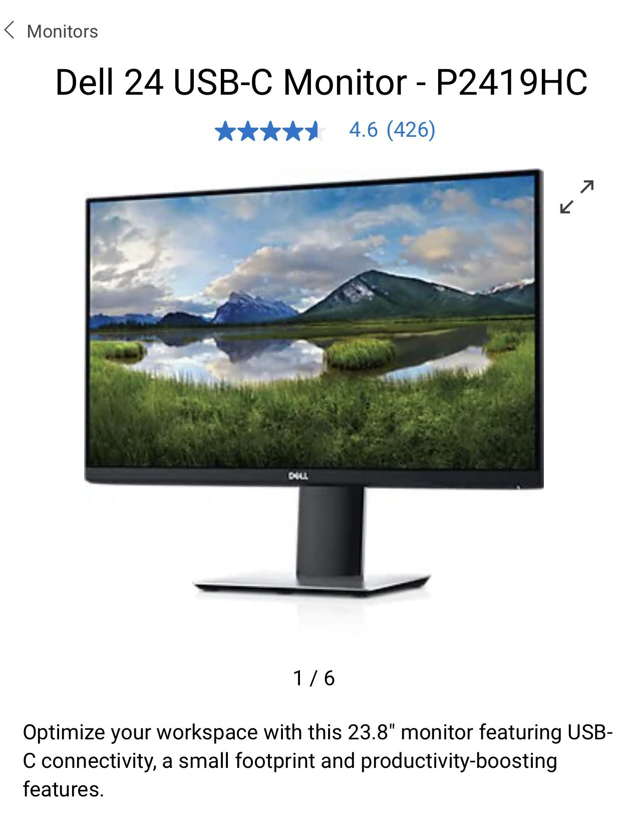 Dell P2419HC, Computers & Tech, Parts & Accessories, Monitor Screens on ...