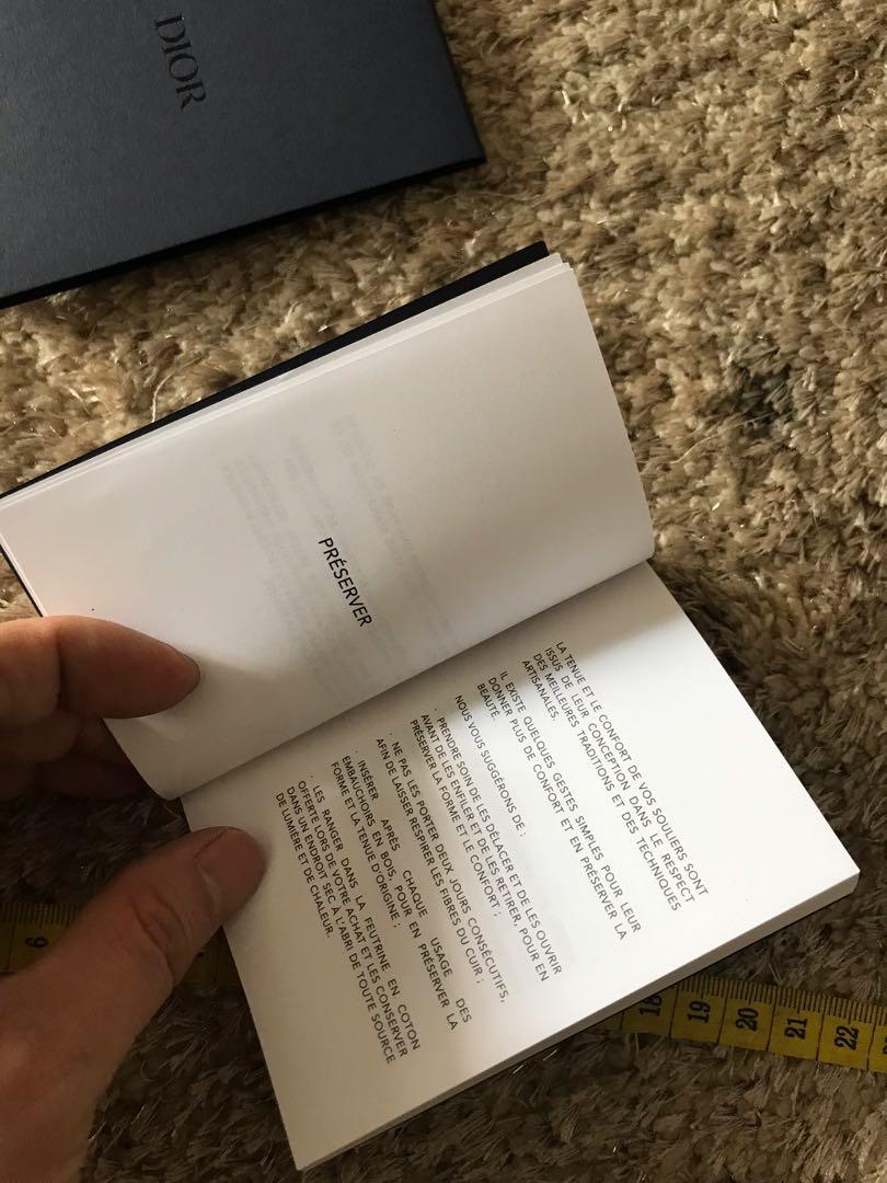 dior booklet authentic card tas christian dior sepatu otentic original ...