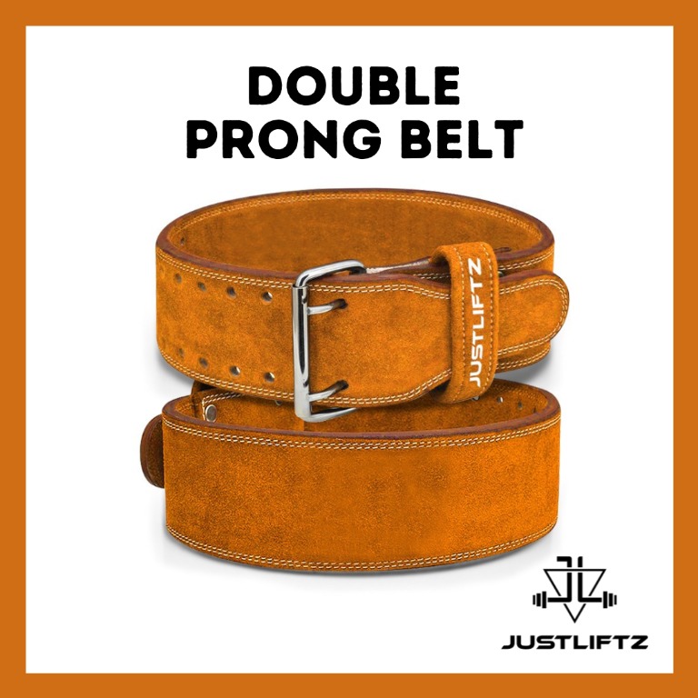 Double Prong Belt 10MM Power Lifting Genuine Suede Leather | deadlift ...