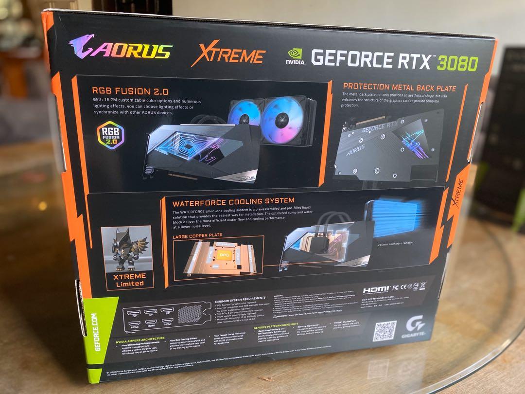 [IN HAND] Gigabyte rtx 3080 Waterforce extreme AIO rtx3080, Computers ...