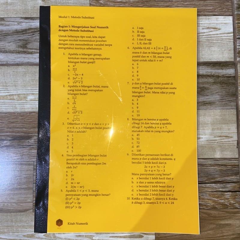 Kitab numerik matematika terlengkap tebal print kuantitatif english SAT ...