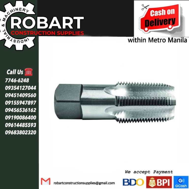 Light Pipe Tap BSPT, Commercial & Industrial, Construction Tools ...