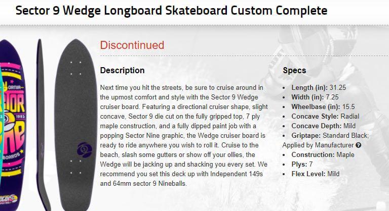 Limited Edition Sector Nine 9 Skateboard Longboard Navy Maple Wood ...