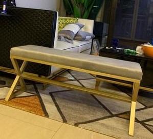 MARCO Bench Series - Nordic Bench with Minimalist Design Golden Stand ...