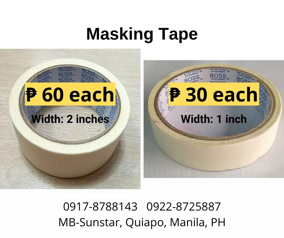 MASKING TAPE PACK LABEL PACKING Paint office school supply Balikbayan ...