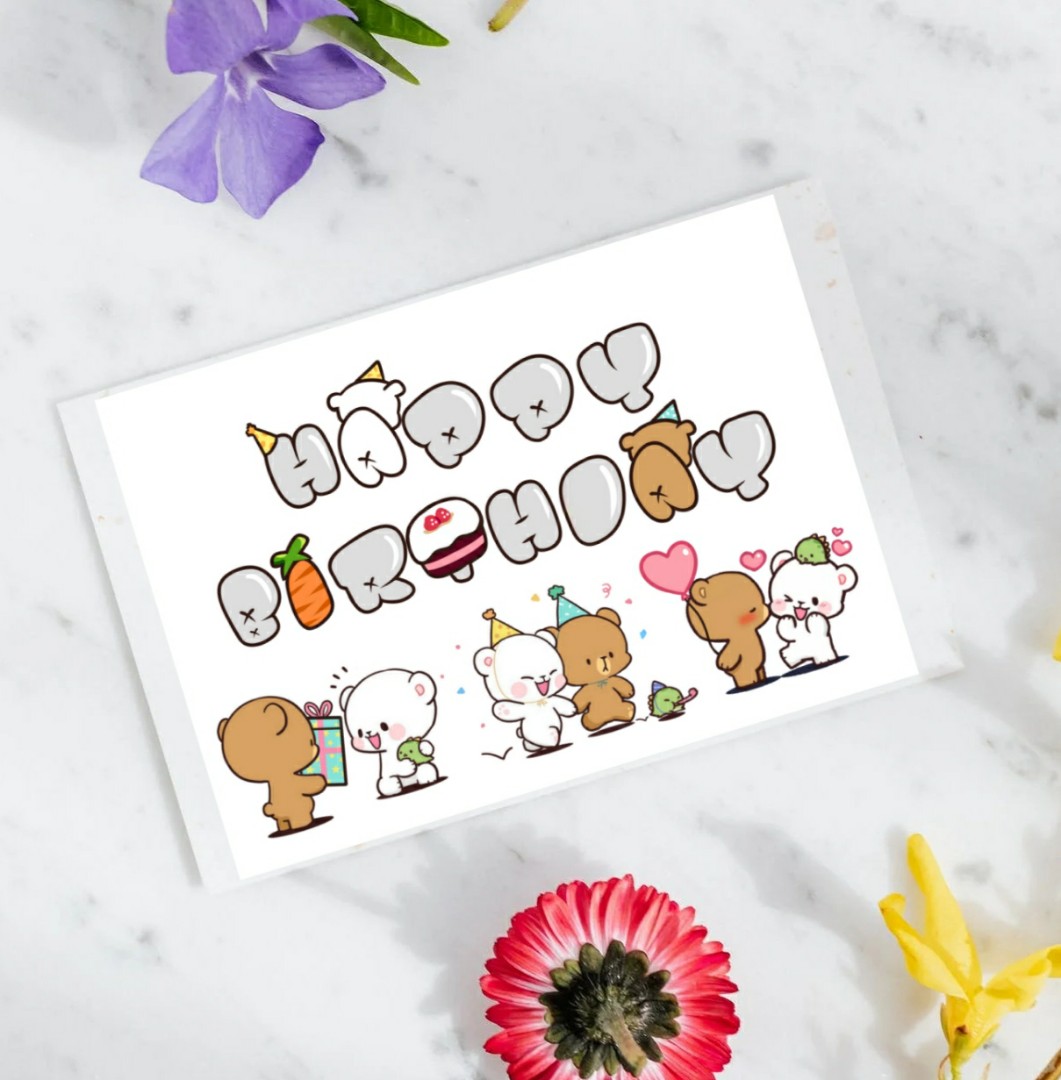 Milk & Mocha Birthday Card, Hobbies & Toys, Stationery & Craft, Art ...