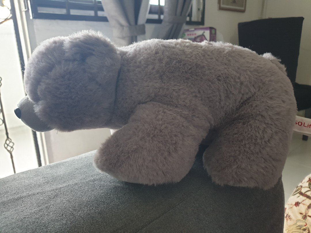 Miniso Teddy bear grey stuffed plush toy, Hobbies & Toys, Toys & Games ...