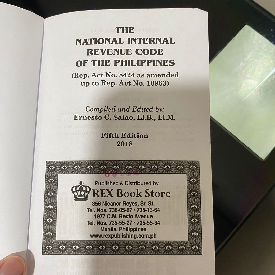 National Internal Revenue Code (NIRC) — 2018, Hobbies & Toys, Books ...