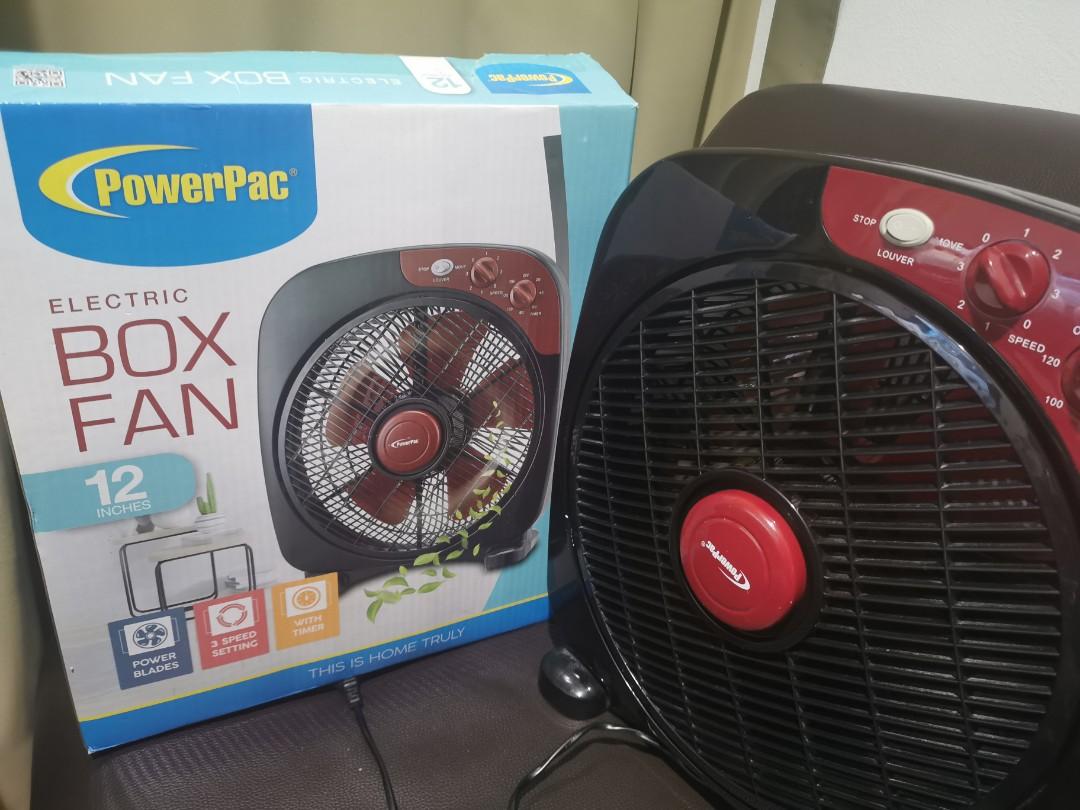 PowerPac Box Fan 12 inches, Furniture & Home Living, Lighting & Fans ...