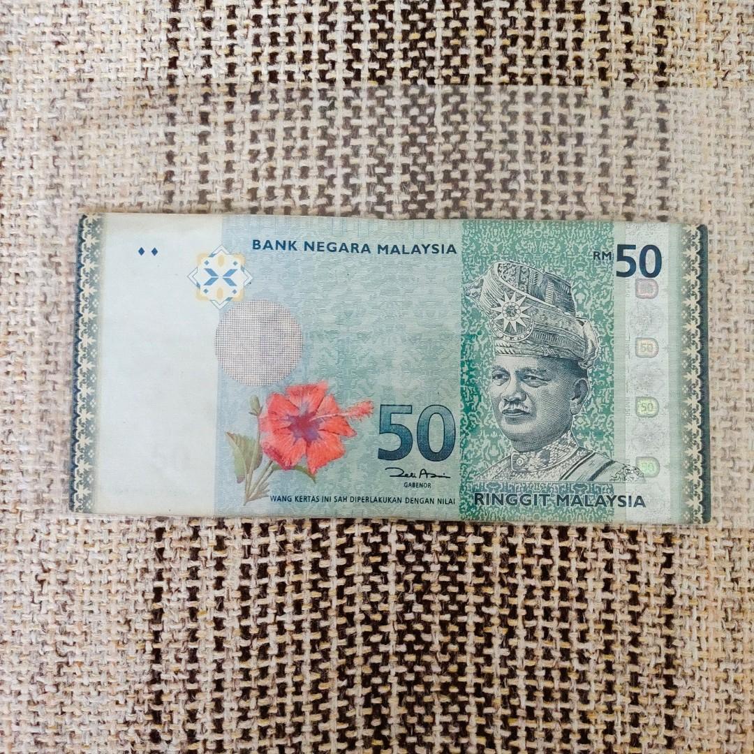 RM50 ringgit malaysia duit lama banknote, Hobbies & Toys, Collectibles ...