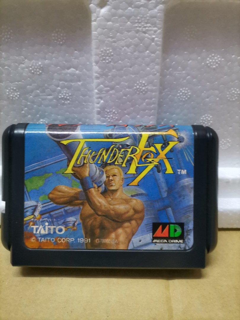 sega 。thunder fox 。MD. 16 bit 。 世嘉五代。遊戲帶。, 電子遊戲, 遊戲機配件, 遊戲週邊商品 - Carousell