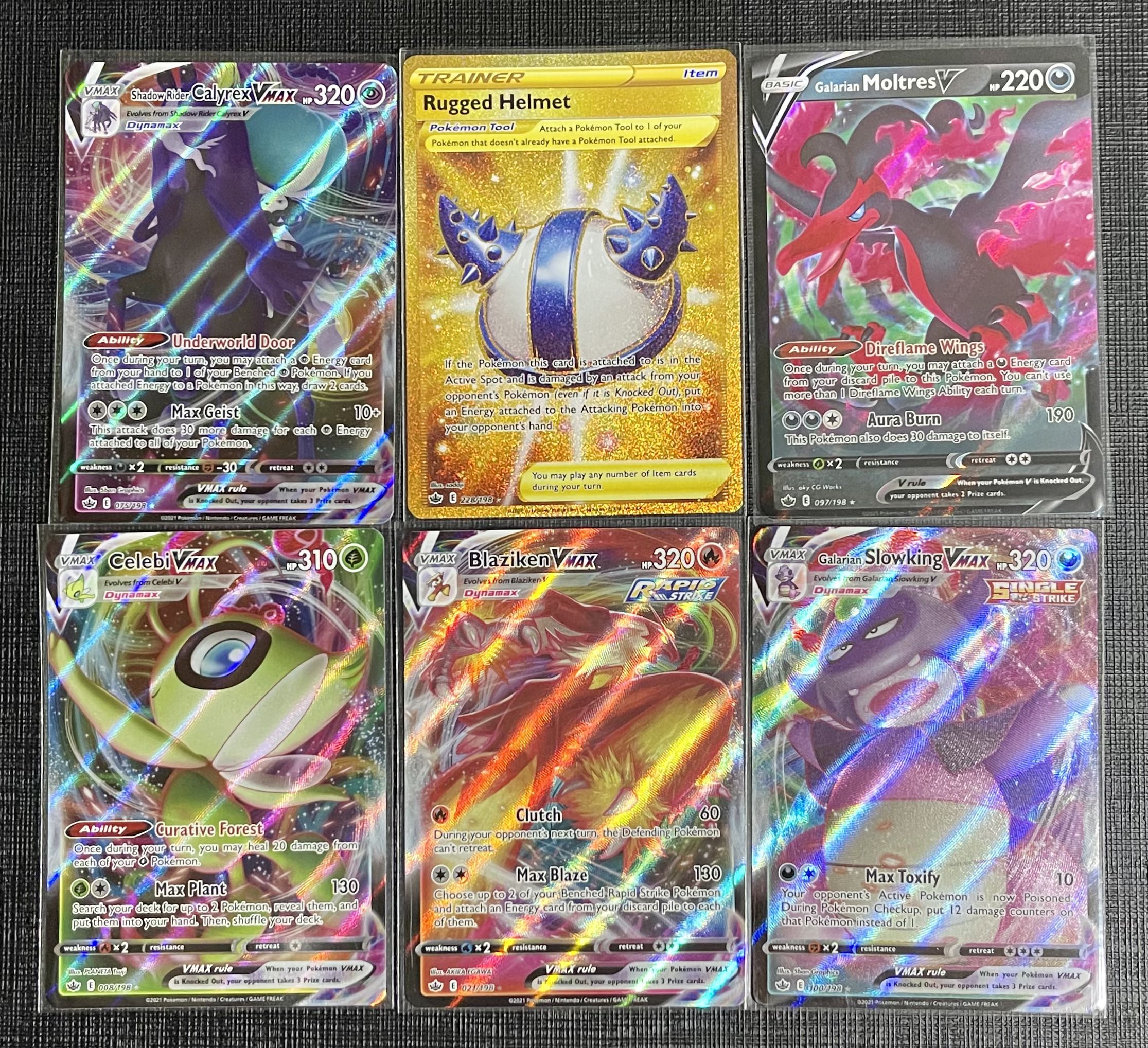 Shadow Rider Calyrex VMAX 075/198 Rugged Helmet 228/198 Galarian ...