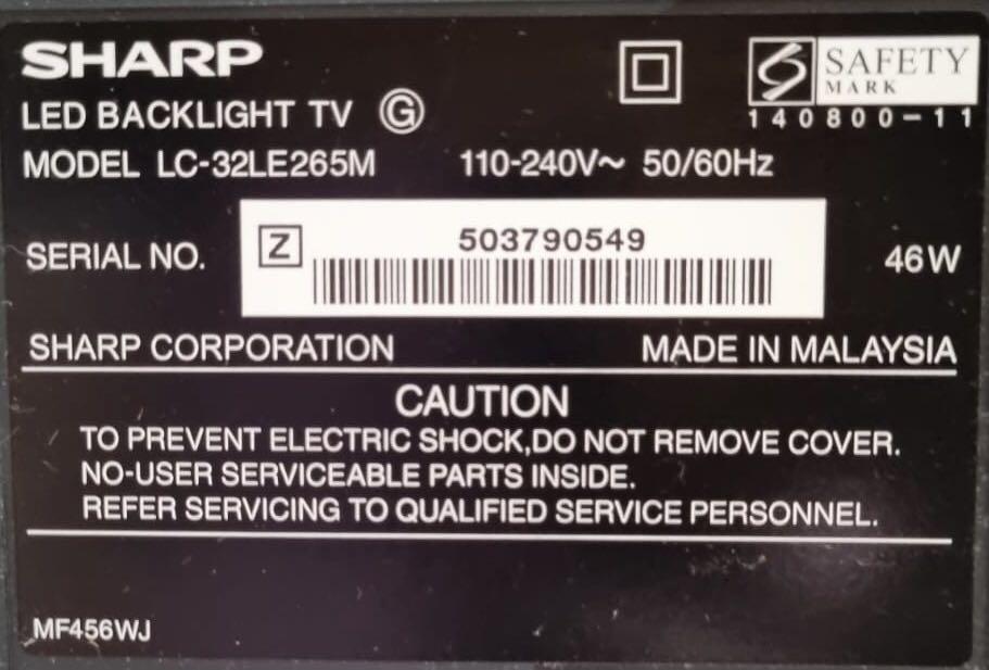 Sharp LC32 32 inches TV, TV & Home Appliances, TV & Entertainment, TV ...
