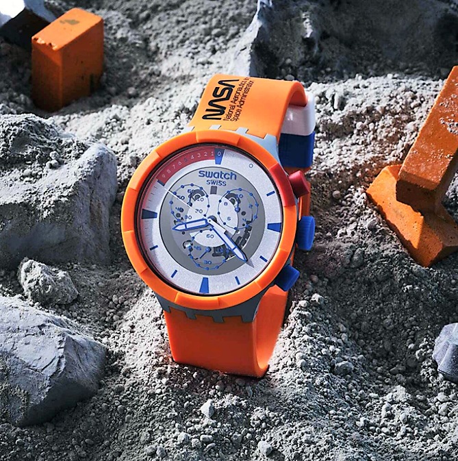 SWATCH NASA Launch Watch (Quartz Chronograph), Luxury, Watches on Carousell