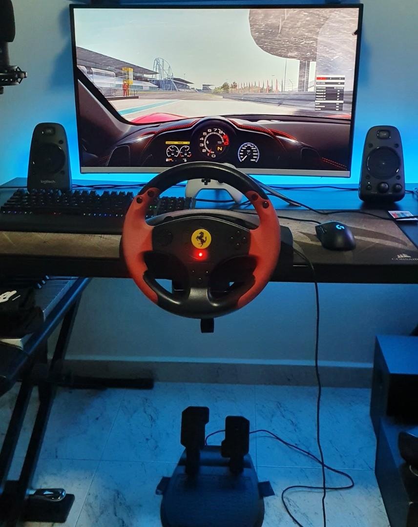 Thrustmaster Ferrari Red Legend Racing Wheel, Video Gaming, Gaming ...