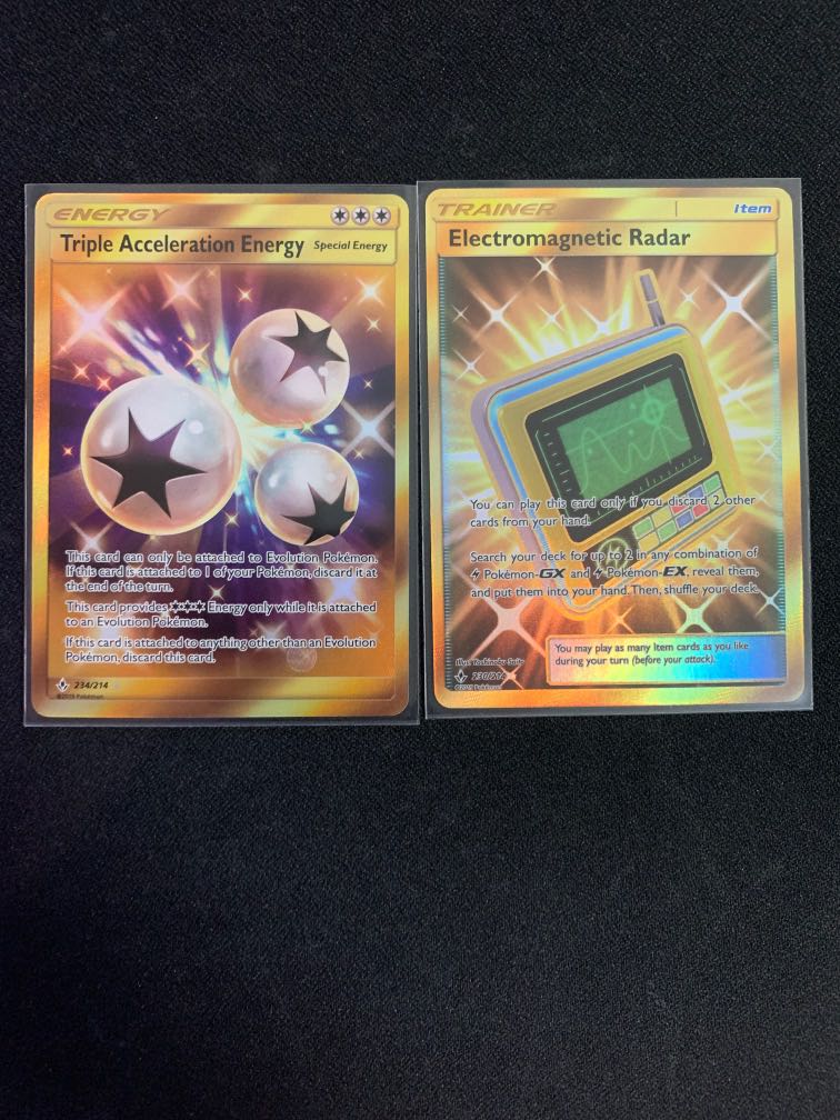 Triple Acceleration Energy & Electromagnetic Radar, Full art gold cards, Hobbies & Toys, Toys ...