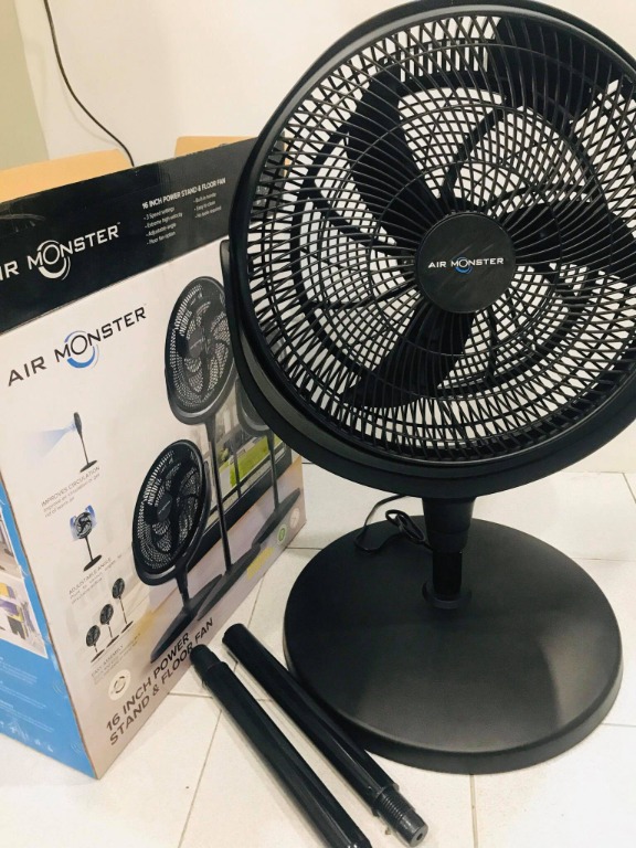Air Monster 16" Power Stand Fan, Furniture & Home Living, Lighting ...