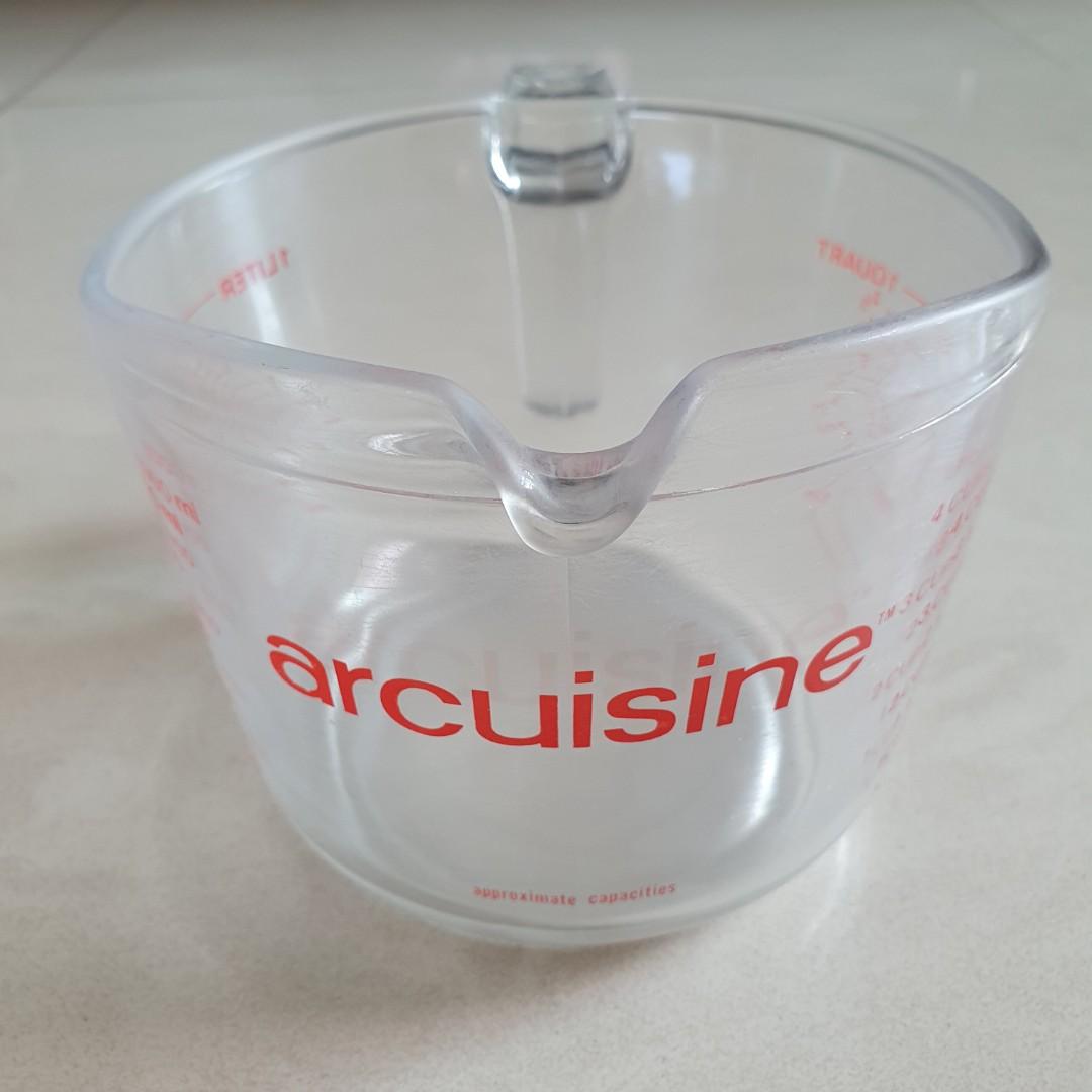 Large Vintage Arcuisine Borosilicate Glass Big Measuring Jar for 1 ...